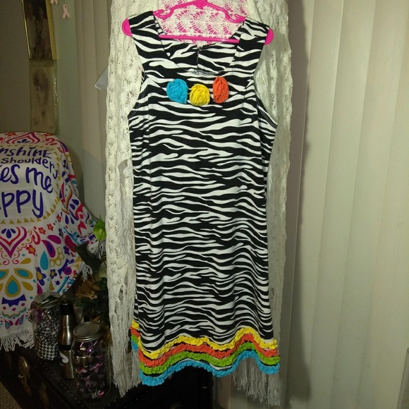 Bonnie Jean | Dresses | Bonnie Jean Little Girls Zebra Dress With ...